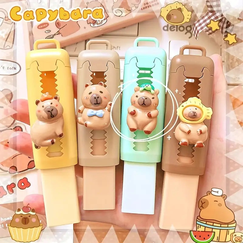 Kawaii Capybara Sliding Eraser – PENMATE